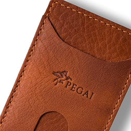 PEGAI Leather Moneyclip Wallet - MAX (Rust)