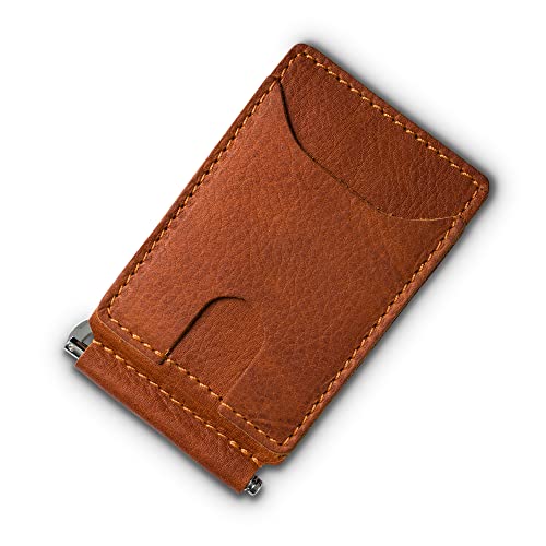 PEGAI Leather Moneyclip Wallet - MAX (Rust)