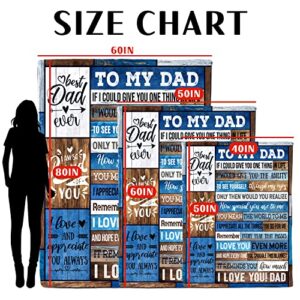 Dad Birthday Gifts for Dad from Daughter Son Best Christmas Dad Gifts Soft Throw Blanket Valentines Day Birthday Gifts for Dad for Bedding Sofa(Dad Gifts, 50 x 60 Inch)