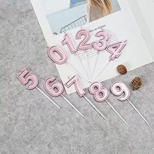 15th & 51st Birthday Candles Cake Numeral Candles Happy Birthday Cake Candles Topper Decoration for Birthday Wedding Anniversary Celebration Supplies (Rose Gold)