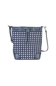 frye melissa denim drawstring hobo, navy