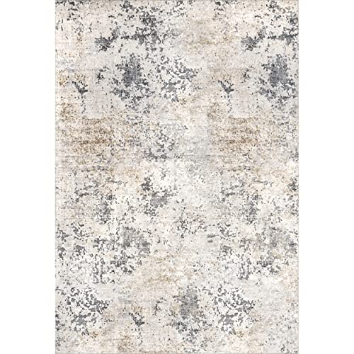 nuLOOM Danae Abstract Machine Washable Area Rug, 8' x 10', Ivory