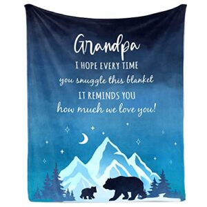 julazy grandpa gifts blanket 60″x50″, gifts for grandpa from granddaughter grandson, grandpa gifts from grandchildren, best granddad gifts, great grandfather gifts ideas throw blankets