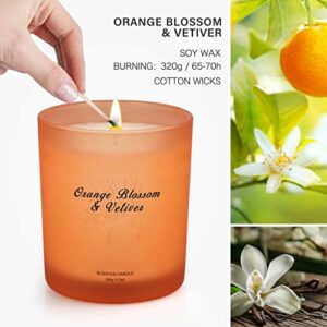 Candles for Home Scented,House Warming Gifts New Home Candle for New Home Decor|Candles Gifts for Women Birthday Mom Best Friends|Orange Blossom Candle