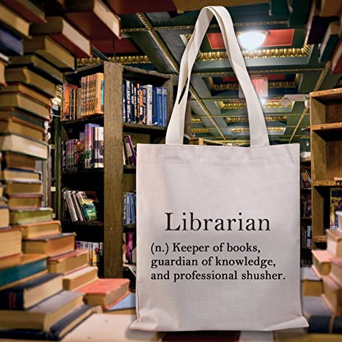 BDPWSS Librarian Tote Bag For Women School Librarian Gift Librarian Appreciation Gift Librarian Definition Gift (Keeper of books TG)