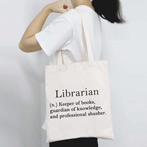 BDPWSS Librarian Tote Bag For Women School Librarian Gift Librarian Appreciation Gift Librarian Definition Gift (Keeper of books TG)