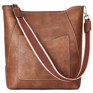 bromen bucket bags for women leather hobo bags women crossbody bucket bag purse designer purses and handbags for women brown