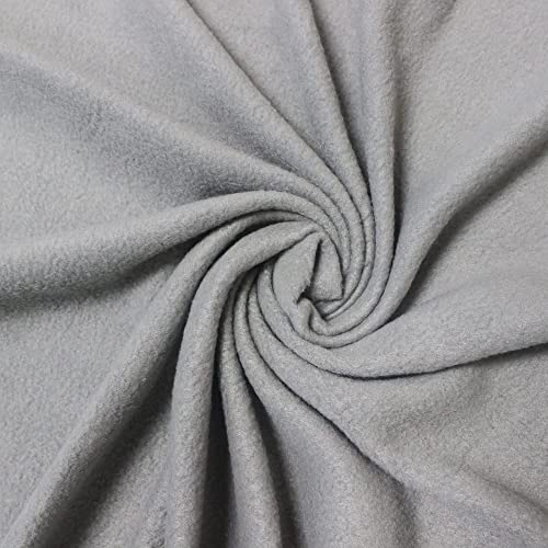 pasanfo 50x60 Inch Cozy Soft Fleece Throw Blanket (Pack of 2, Grey Color)