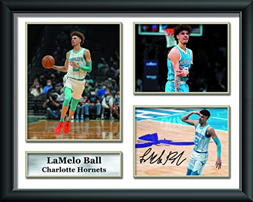 Memocious LaMelo Ball Reprint Signed Autograph Photo Poster Picture Framed Display Decorations Gifts Memorabilia