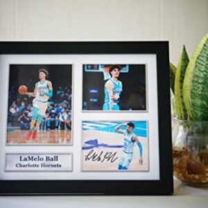 Memocious LaMelo Ball Reprint Signed Autograph Photo Poster Picture Framed Display Decorations Gifts Memorabilia