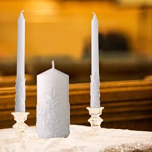 Unity Candles for Wedding Ceremony Set, Wedding Accessories for Reception Ceremony - Wedding Gifts - Candle Sets - 5.5 Inch Pillar and Two 9.8 Inch Tapers