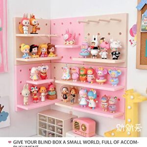 JHTPSLR DIY Shelves for Wall 8.7 inch Cute Kawaii Wall Storage Racks and Shelving No Drill No Damage Shelf Rack Multi-Layer Easy Assembling for Teen Girls Room Bedroom Dorm Balcony (Pink)