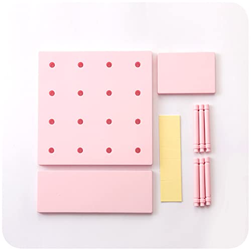 JHTPSLR DIY Shelves for Wall 8.7 inch Cute Kawaii Wall Storage Racks and Shelving No Drill No Damage Shelf Rack Multi-Layer Easy Assembling for Teen Girls Room Bedroom Dorm Balcony (Pink)