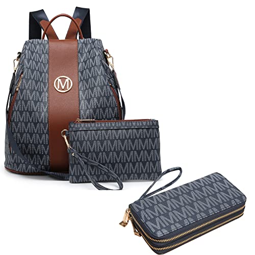 MKP Women Fashion Backpack Handbags with Matching Wallet