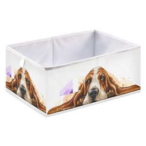 basset hound storage basket storage bin rectangular collapsible toy boxs clothes toys bin organizer for home toys clothes kids