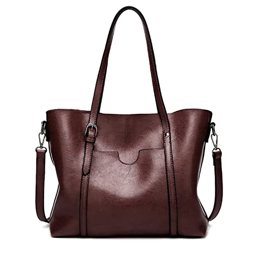 PU Leather Bags for Women Business Purse Large School Bag Ladies Coffee Tote