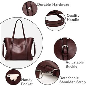 PU Leather Bags for Women Business Purse Large School Bag Ladies Coffee Tote