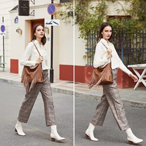 Shoulder Bags for Women Crossbody Bags Hobo Satchel Handbags Tote Bags Vintage Tassel Multi Pockets Zipper Adjustable Strap