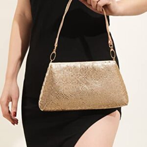 Simcat Clutch Bag for Women Evening Purses with Sequins Handbag for Wedding Party Cocktail Clutches Purse Silver