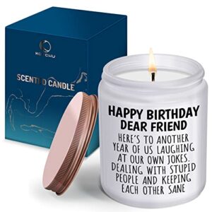 Happy Birthday Gifts for Women - Funny Gift for Best Friend Coworker Classmate Bestie Present Lavender Candle