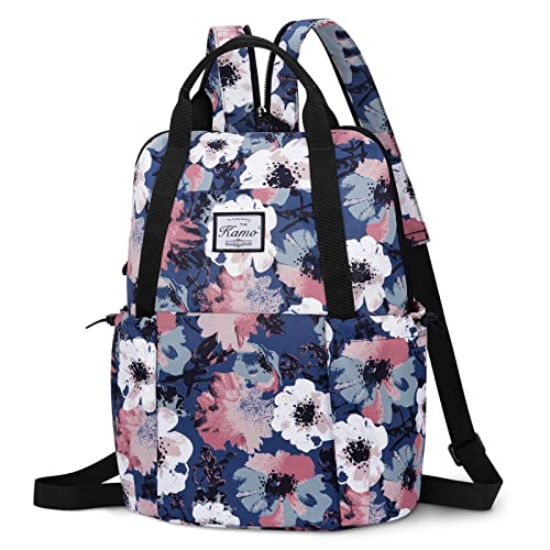 KAMO Women Fashion Backpack Purse Multi Pockets Original Print Daypack Casual Sling Bag for Women Girls