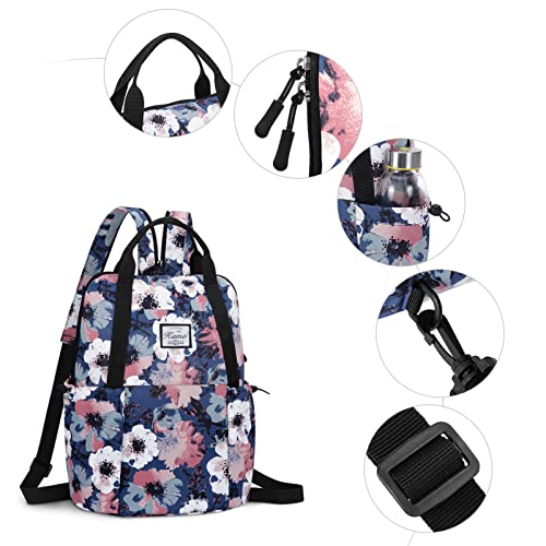 KAMO Women Fashion Backpack Purse Multi Pockets Original Print Daypack Casual Sling Bag for Women Girls