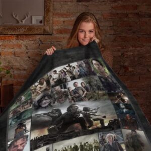 AdrianSantiag Throw Blanket Sherpa Fleece The Soft Walking Flannel Dead Warm Bedding Quilt Winter Home Decor Room Essentials, Cover for Sofa and Bed, 30x40in, 50x60in, 60x80in