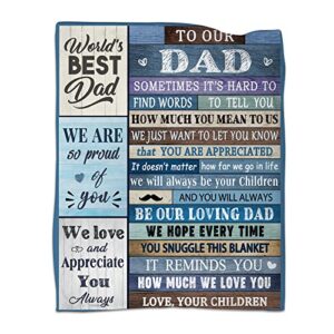 jopjoliw dad gift blanket-blanket for dad-dad gifts from daughter son blanket 60″ x 50″ -dad birthday 1