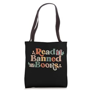 i read banned books week librarian freadom reader nerd tote bag