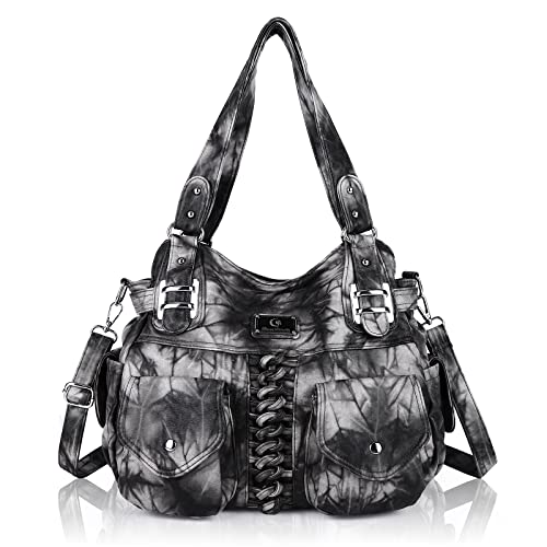 Rose Linda Hobo Bags and Handbags for Women Shoulder Bags Handbag with Multiple Pockets PU Leather Tote Bag