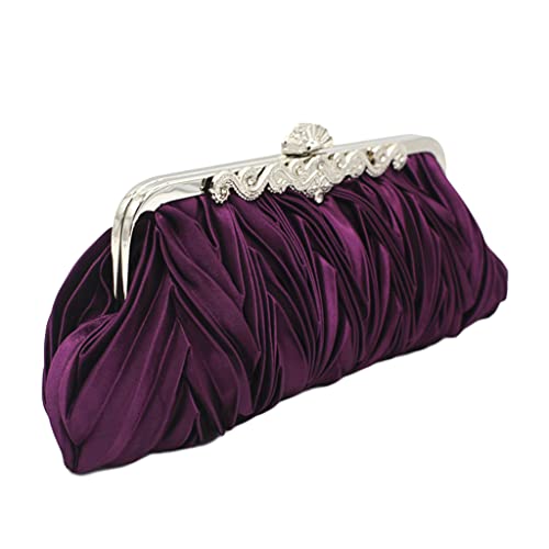 Geometry Suede Prom Cocktail Party Wedding Engagement Evening Bag Purse Clutch Pouch 10.64' x 4.73' x 1.58'(Purple)