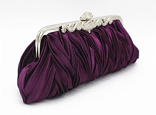 Geometry Suede Prom Cocktail Party Wedding Engagement Evening Bag Purse Clutch Pouch 10.64' x 4.73' x 1.58'(Purple)