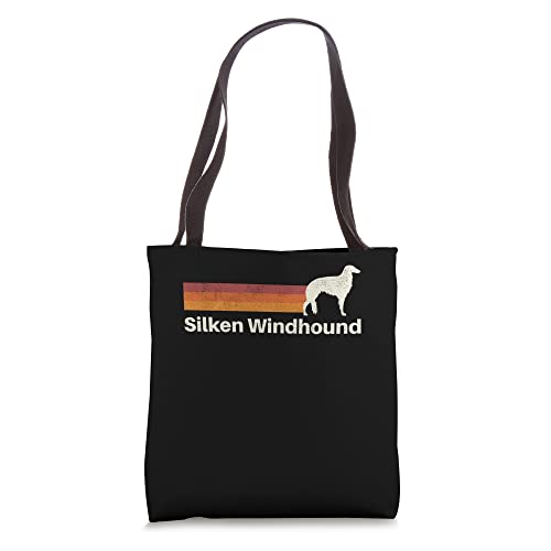 Vintage Silken Windhound Retro Mom Dad Dog Tote Bag