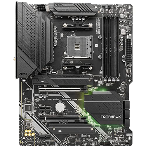 MSI MAG B550 Tomahawk MAX WiFi Gaming Motherboard (AMD AM4, DDR4, PCIe 4.0, SATA 6Gb/s, M.2, USB 3.2 Gen 2, HDMI/DP, ATX, Wi-Fi 6E, AMD Ryzen 5000 Series Processors)