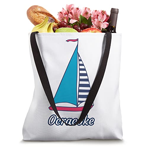 Ocracoke Island Sail Boat Sailing Nautical Regatta Tote Bag