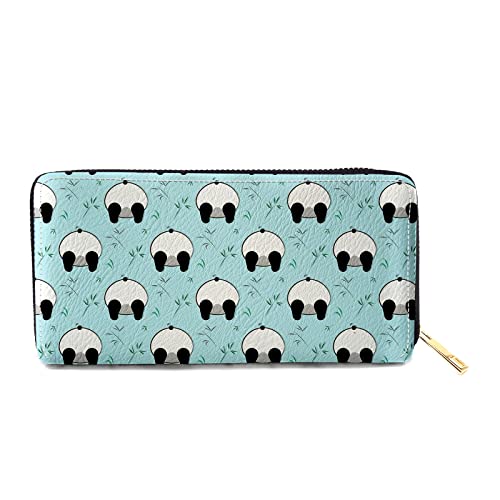 XDMXY cute Panda butt Women’s Zip Around Long Wallets Pu Leather Travel Card Holder Purse - Clutch Coin Purse Card Holder Organizer (A-20)