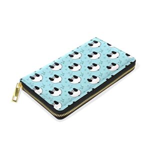 XDMXY cute Panda butt Women’s Zip Around Long Wallets Pu Leather Travel Card Holder Purse - Clutch Coin Purse Card Holder Organizer (A-20)