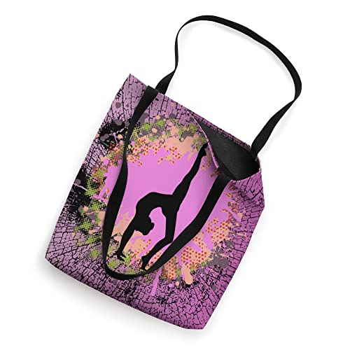 Pink Gymnastics Funky Graphic Design Gymnast Handstand Queen Tote Bag