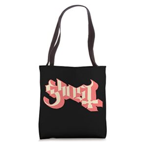 ghost – pastel orange logo tote bag