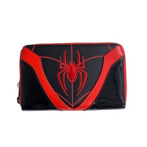 loungefly marvel miles morales cosplay zip around wallet marvel miles morales one size