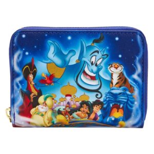 loungefly disney aladdin 30th anniversary zip around wallet aladdin one size