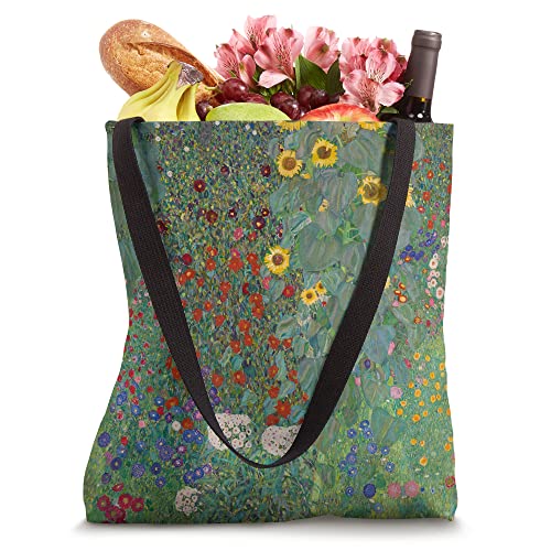 Farm Garden With Sunflowers by Gustav Klimt Tote Bag