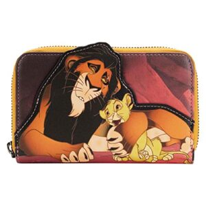 loungefly disney lion king villains scar zip around wallet lion king one size