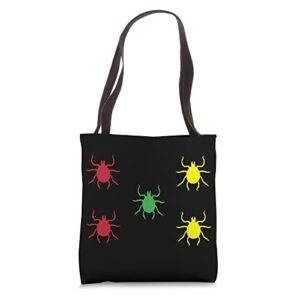 ticks design love parasites and tick tote bag