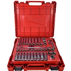 Milwaukee 48-22-9010 1/2 in. Drive SAE/Metric Ratchet and Socket Mechanics Tool Set (47-Piece)