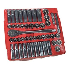 Milwaukee 48-22-9010 1/2 in. Drive SAE/Metric Ratchet and Socket Mechanics Tool Set (47-Piece)