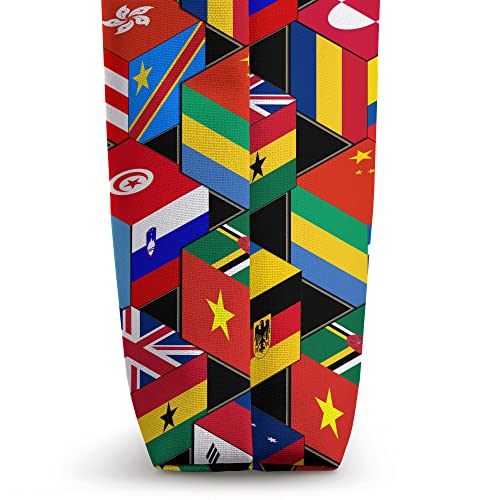 75 Flags of the World, Worlds Flags Tote Bag