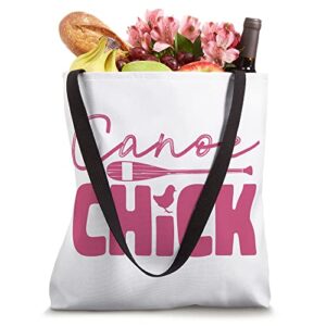 Canoe Canoeing Girl Chicken Canoe Chick Tote Bag