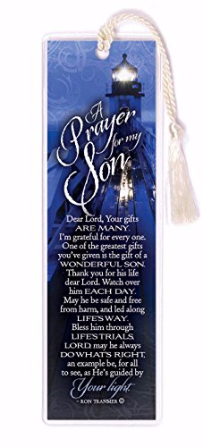 Prayer for My Son Wonderful Life Guided By Light 2 x 6 Inch Vinyl-Encased Bookmark