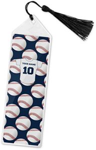 baseball jersey book mark w/tassel (personalized)